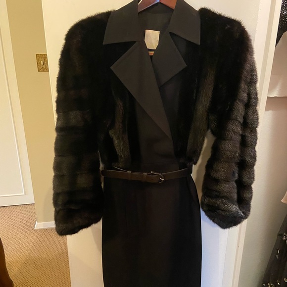 Nina Ricci | Jackets & Coats | Elegant Vintage Black Trench Coat With ...